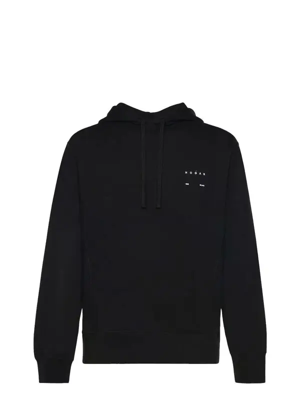 Hogan Logo-print Hoodie - Black