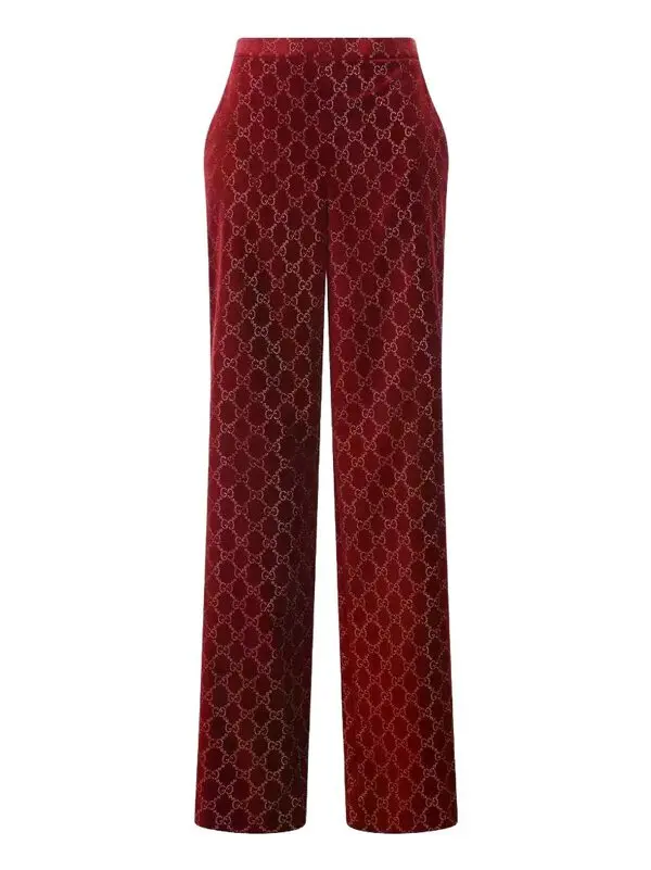 Gucci Velvet Trousers - Red
