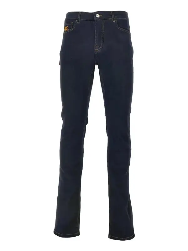Etro Logo-motif Straight Leg Jeans - Blue