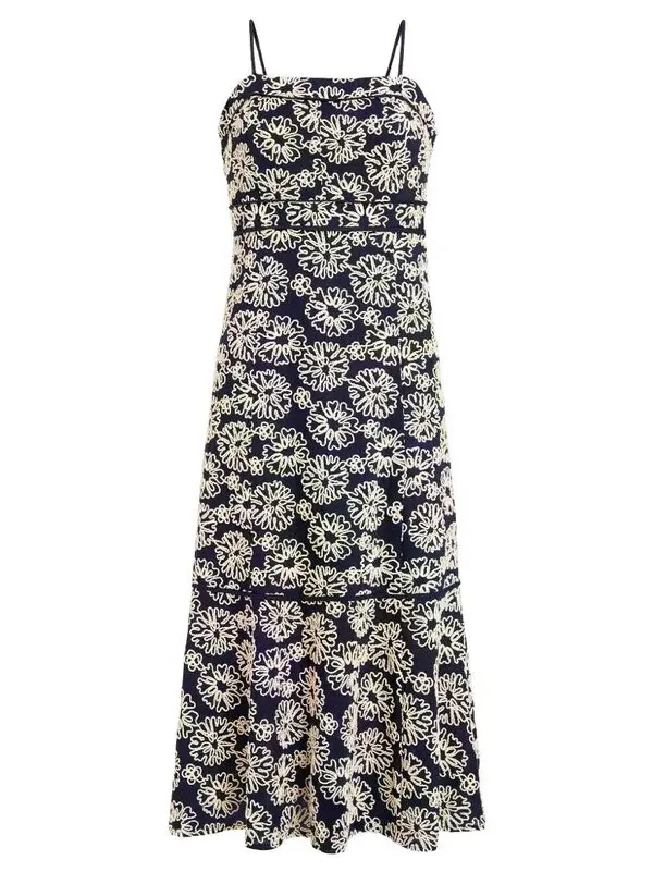 MARIE OLIVER Suki Floral Midi Dress - Blue