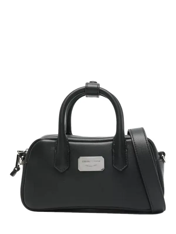 Emporio Armani Logo-plaque Mini Bag - Black