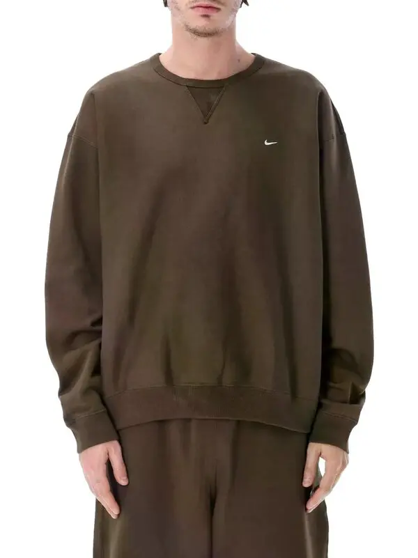 Nike Solo Swoosh Crew-neck Sweatshirt - Brown