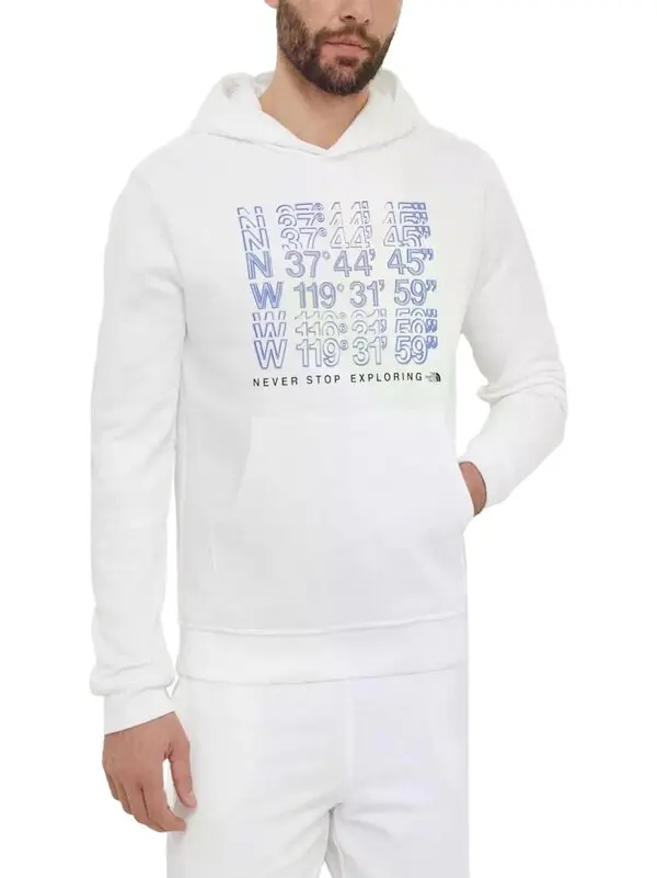 The North Face Print Hooded Sweatshirt - White