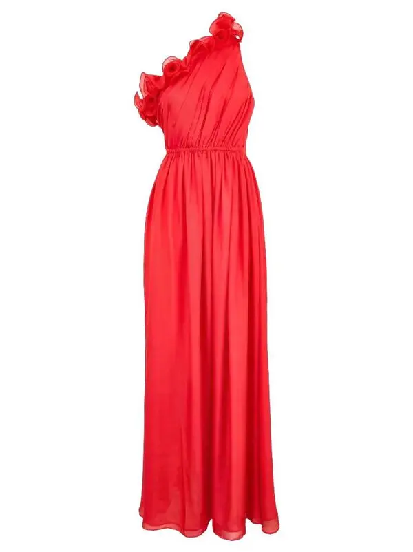 LEO LIN Jenni One-shoulder Maxi Dress - Red