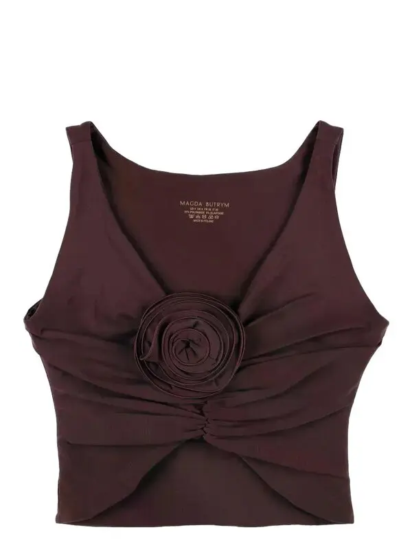 Magda Butrym Rose-detail Top - Red