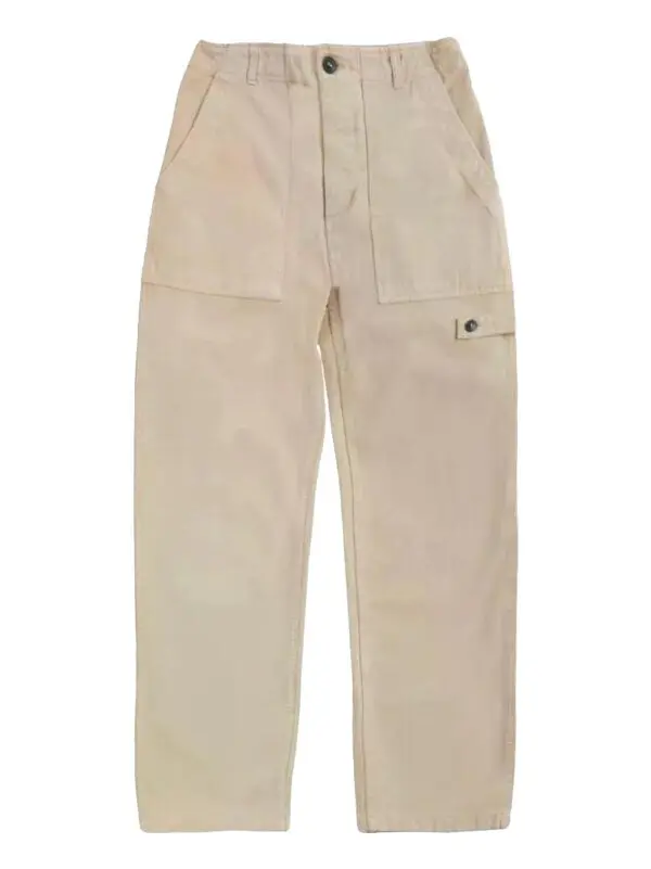 FORTELA Jerryt Herringbone Patch-pocket Trousers - Neutrals