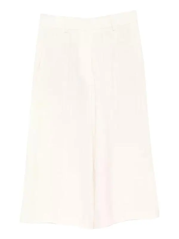 FORTE_FORTE Cropped Wide-leg Trousers - Neutrals