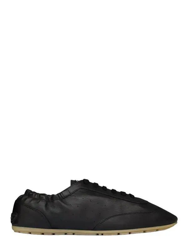 Saint Laurent Lewis Elasticised-heel Leather Sneakers - Black