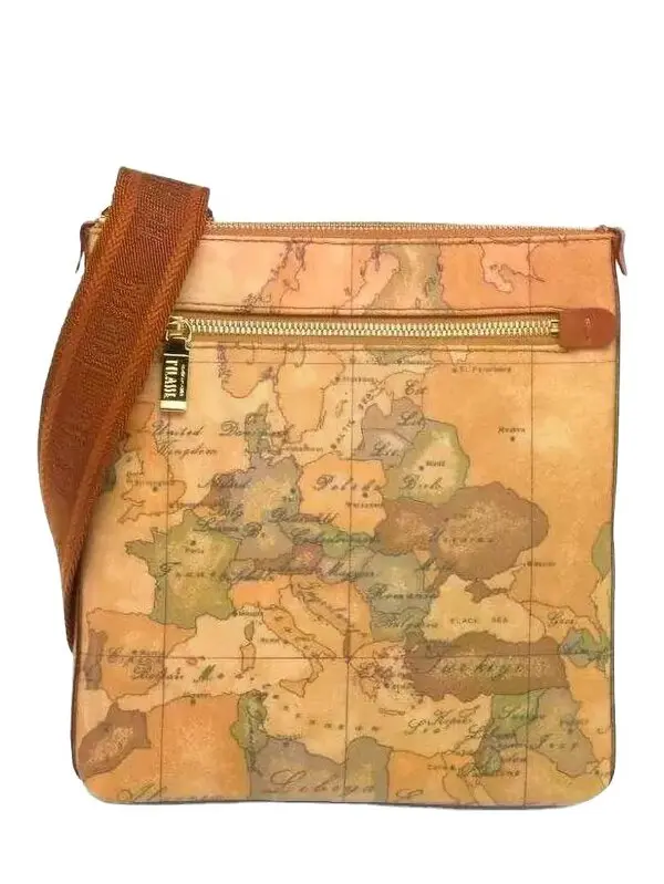 ALVIERO MARTINI 1° CLASSE Map-print Crossbody Bag - Neutrals