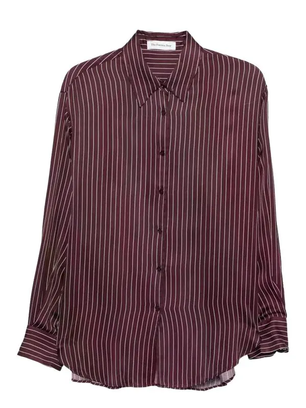 THE FRANKIE SHOP Striped Button-down Shirt - Red