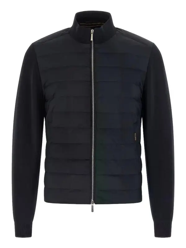 MOORER Quilted Zip Jacket - Black