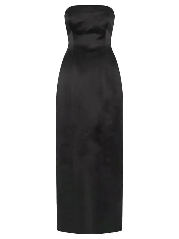 NICHOLAS Kasia Strapless Midi Dress - Black