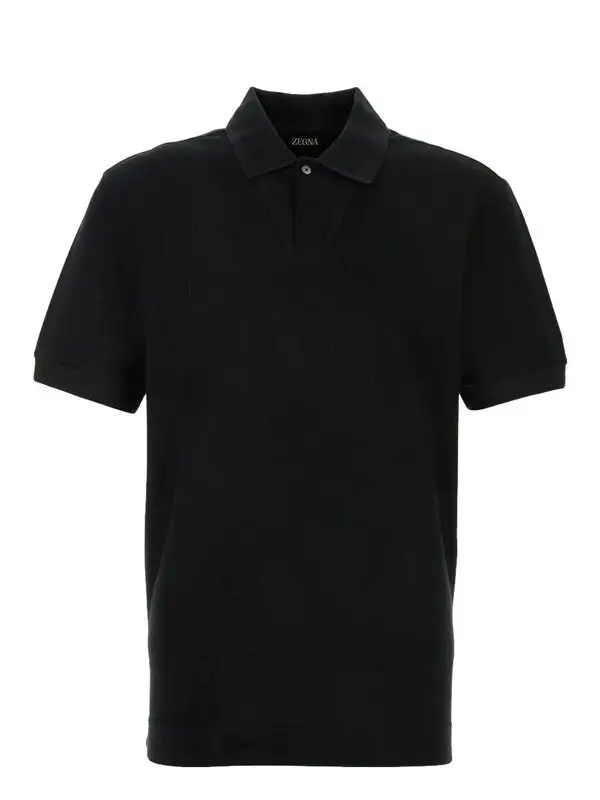 Zegna Short-sleeve Polo Shirt - Black