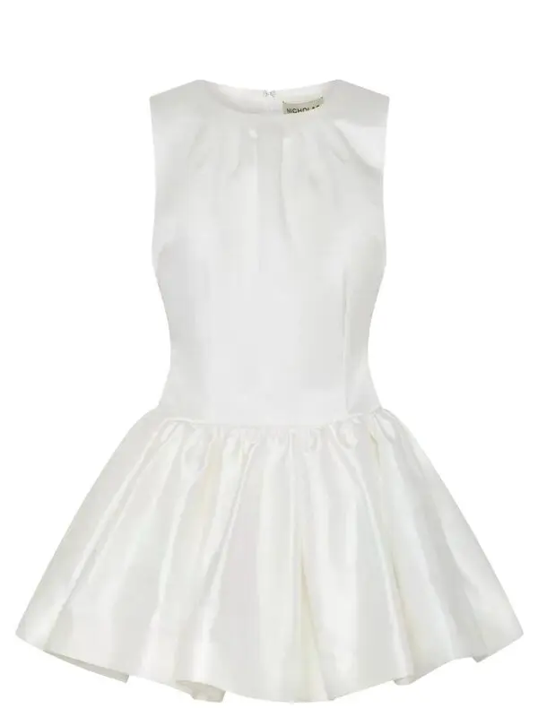NICHOLAS Karina Gathered Mini Dress - White