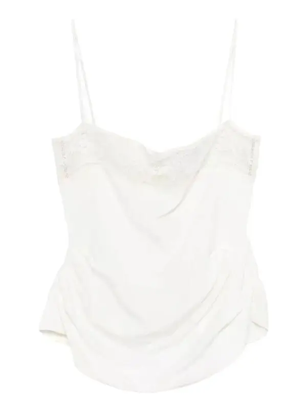 Magda Butrym Lace Trimmed Top - Neutrals