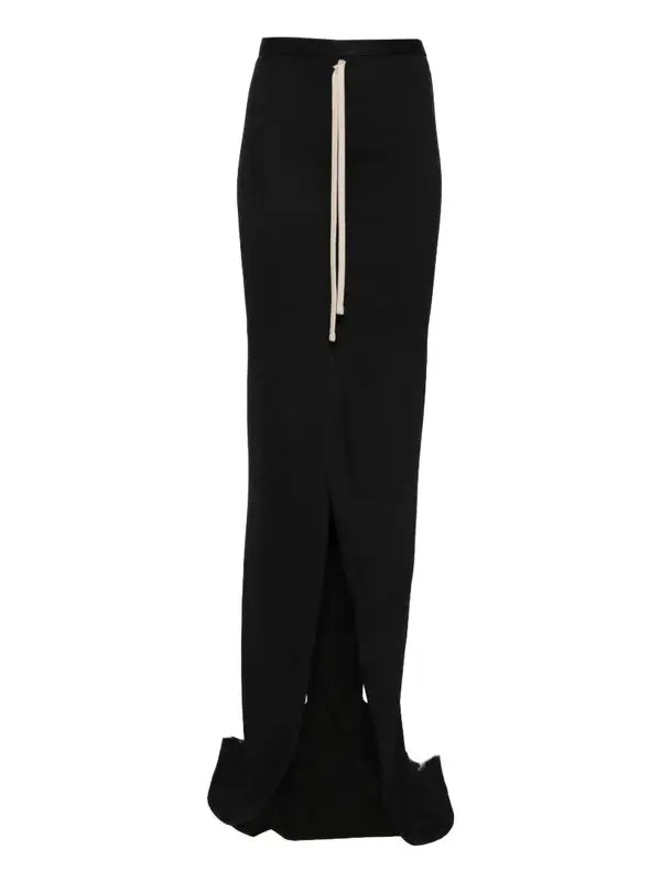 MONCLER + RICK OWENS Striped Knit Long Skirt - Black