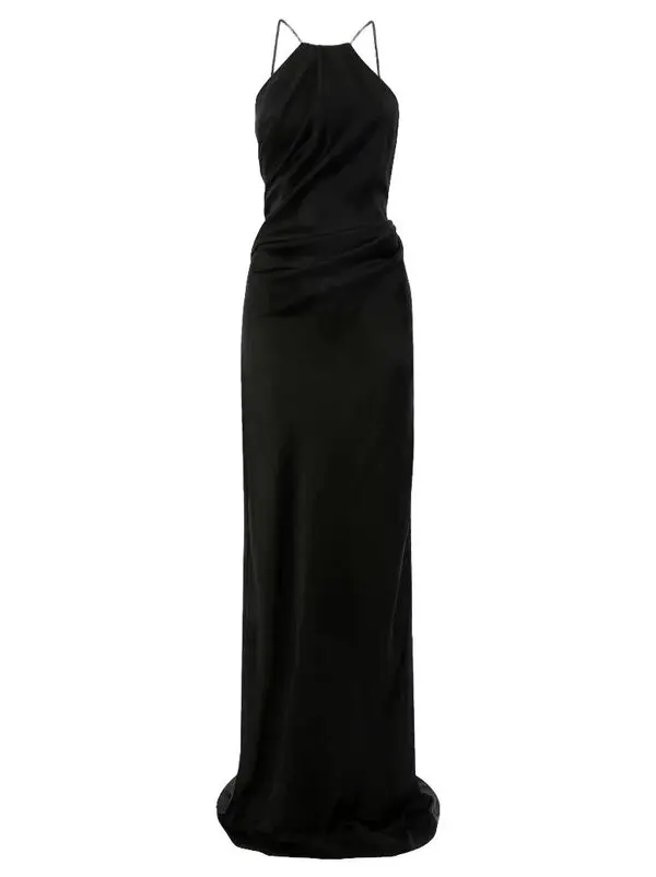 Victoria Beckham Chain Halter Gown - Blue