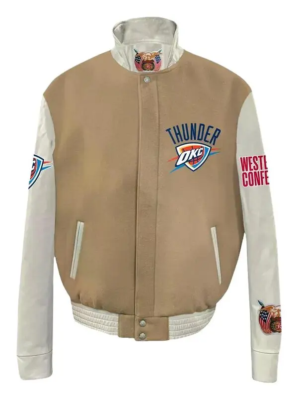 JEFF HAMILTON Oklahoma City Thunder Varsity Jacket - Brown