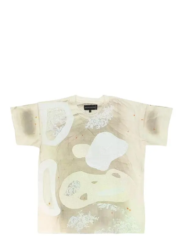 WHO DECIDES WAR Location Grid T-shirt - Neutrals