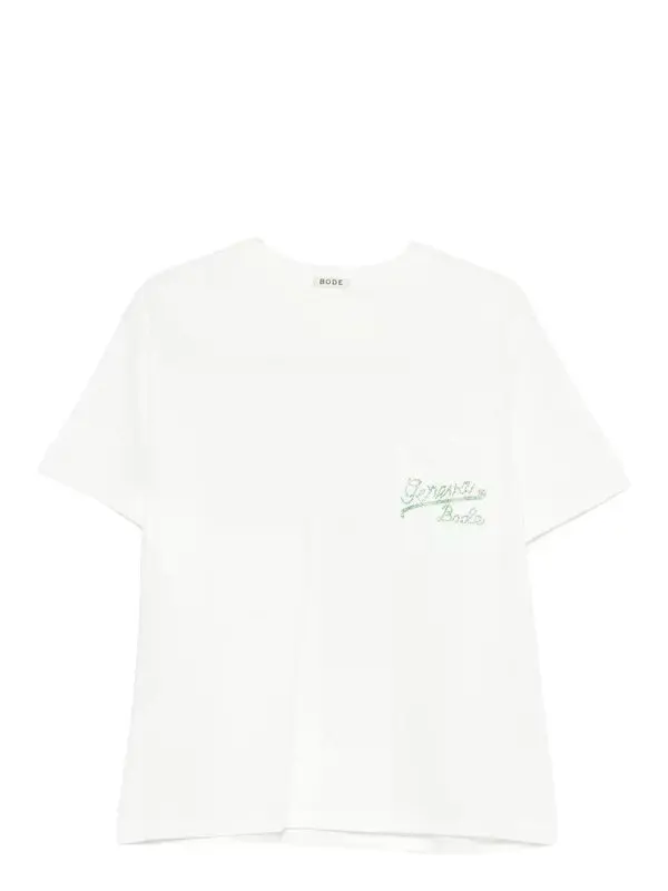 BODE Geneva Beaded Pocket T-shirt - White