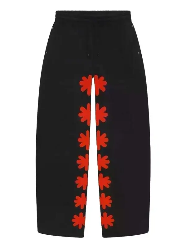 LOSTSHDWS Logo Floral Trousers - Black