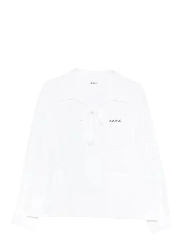 BODE Maze Long Sleeve Shirt - White