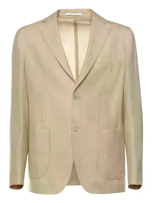 Eleventy Single-breasted V-neck Blazer - Neutrals
