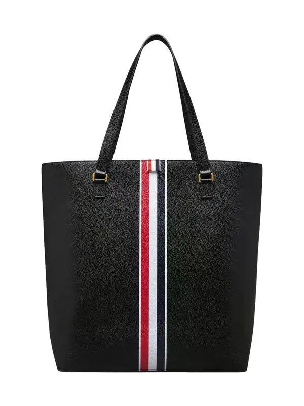 Thom Browne Rwb Stripe Tote - Black
