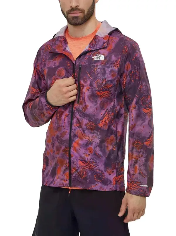 The North Face Patterned Hooded Jacket - Purple
