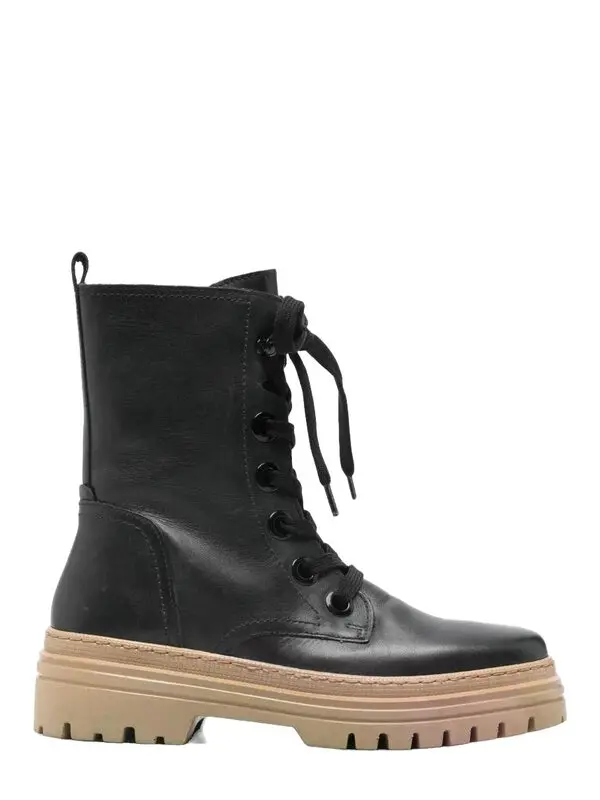 Gabor Jemmy Lace-up Lug-sole Boots - Black