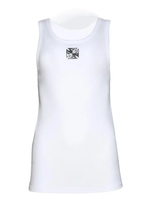 Vetements Biker Cross Logo Tanktop - White