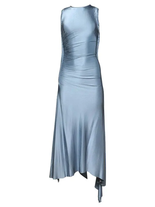 Victoria Beckham Sleeveless Twist Detail Dress - Blue