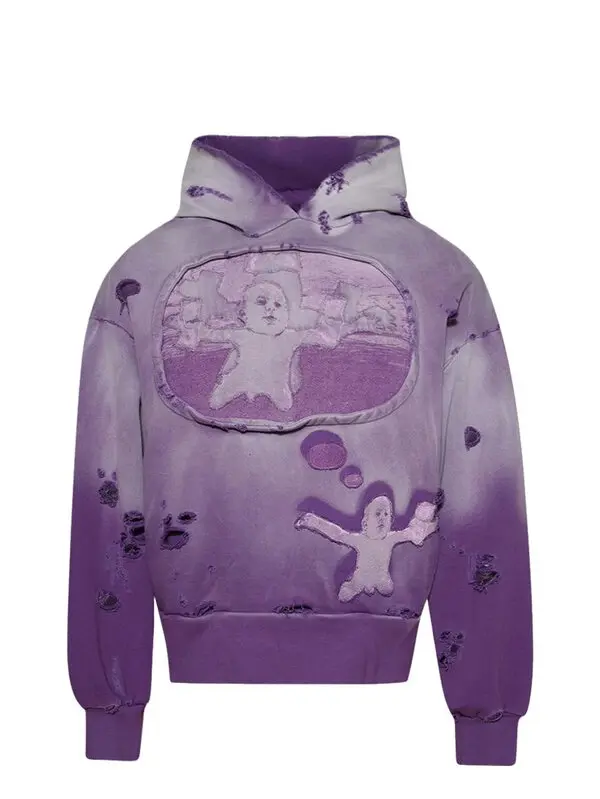 BRYAN NELSON GONZALEZ Visionary Cotton Hoodie - Purple