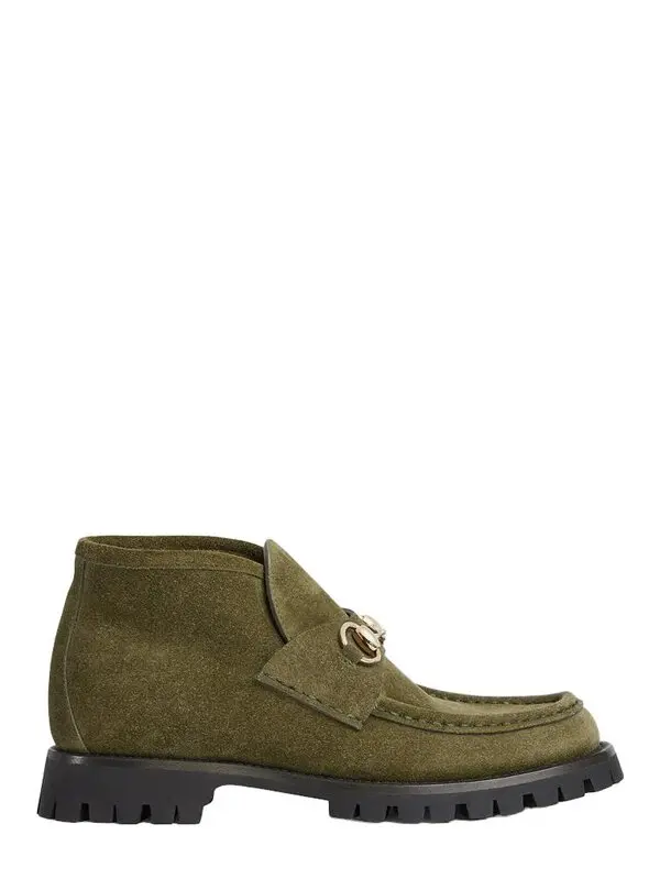 Gucci Sylke Bootie With Horsebit Detail - Green