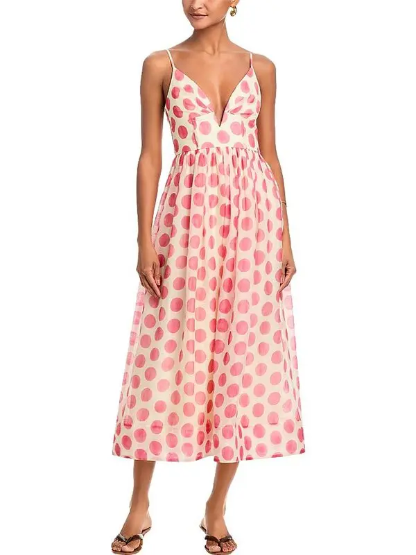 Cara Cara Pero Midi Dress - Celeste Spot Pink