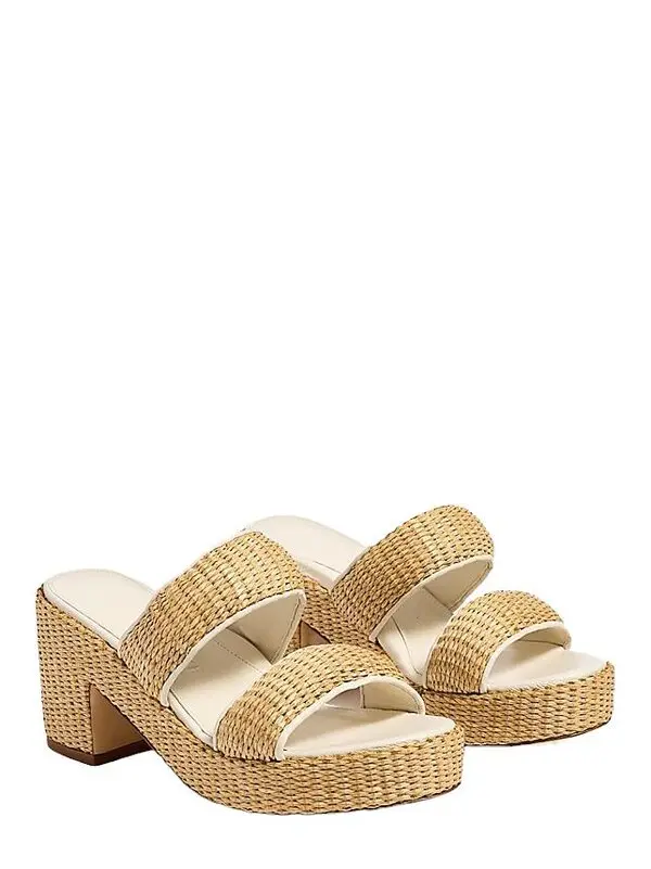 Marion Parke Raffia Amelia Platform Sandal - Ivory