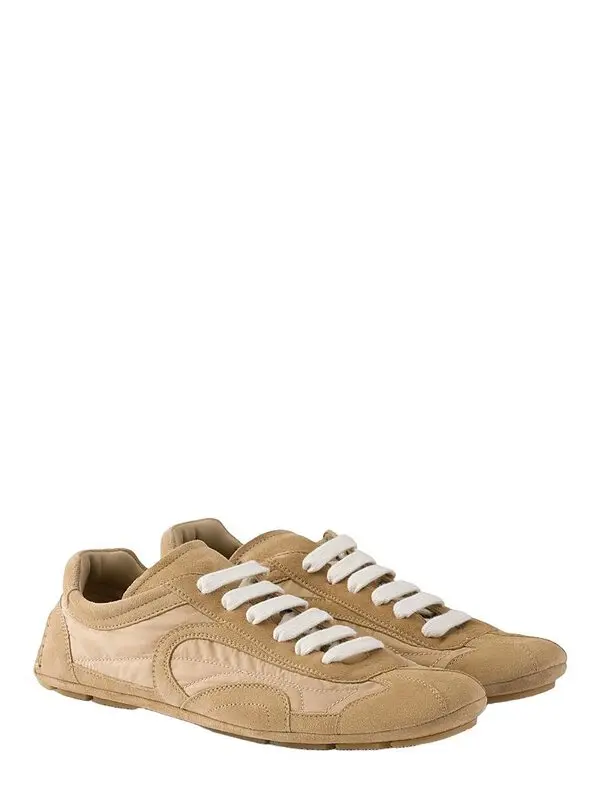 Prada Re-edition 2005 Suede And Re-nylon Sneakers - Light Brown