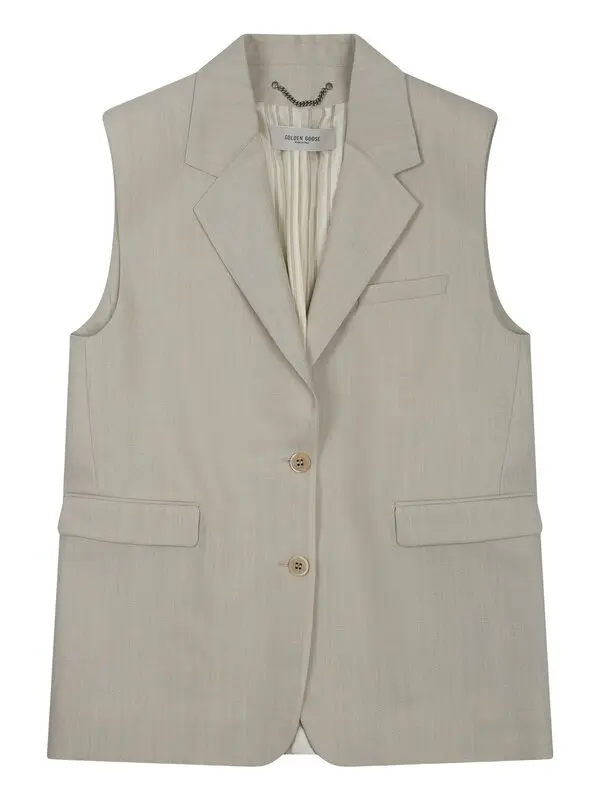 Golden Goose Wool Vest - Beige