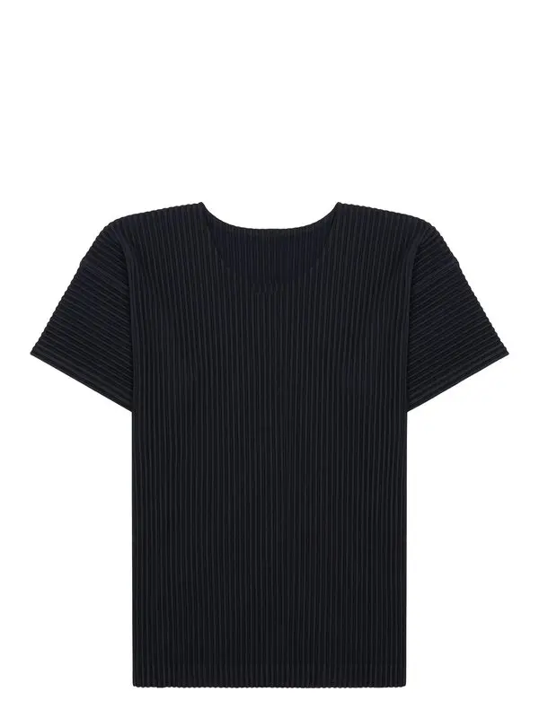 Issey Miyake Pleated T-shirt - Black