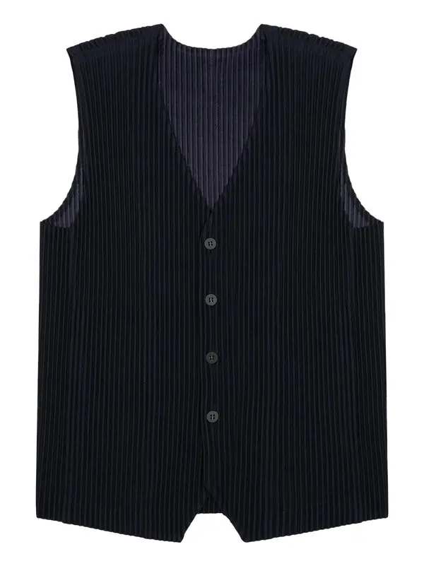 Issey Miyake Pleated Vest - Black