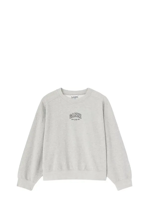 GANNI Sweatshirt With Logo - Grey