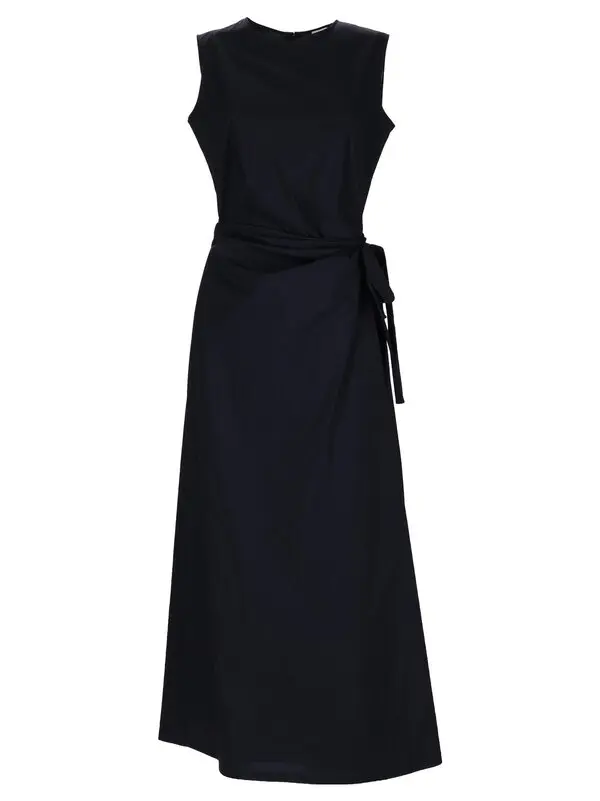 Aspesi Midi Dress With Draped Detail - Blue