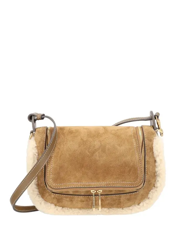 ANYA HINDMARCH Vere Shearling Bag - Brown