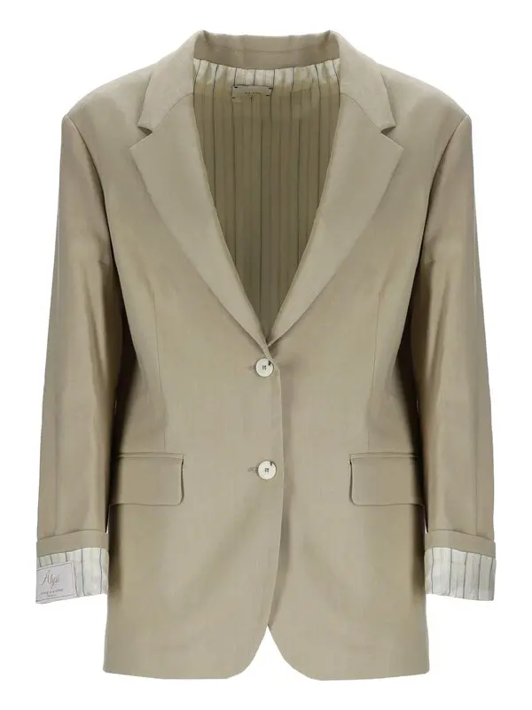 ALYSI Linen Blend Blazer - Beige