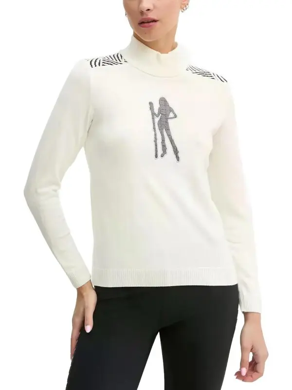 NEWLAND Patterned Graphic Sweater - Neutrals