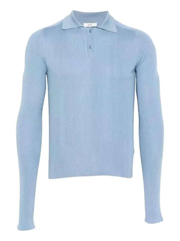RIER Long-sleeve Polo Shirt - Blue