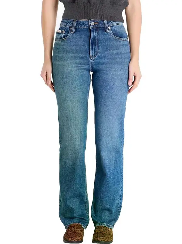 Calvin Klein High-rise Straight Jeans - Blue