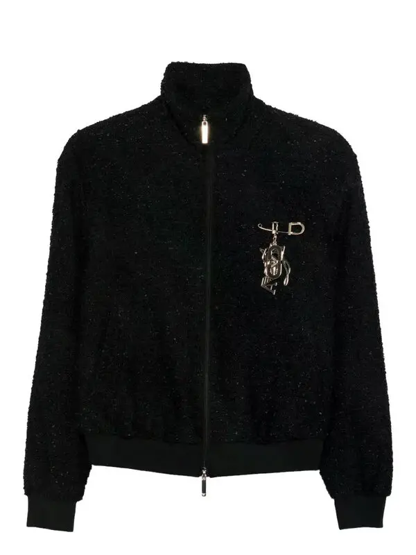 Emporio Armani Appliqué Zip Jacket - Black