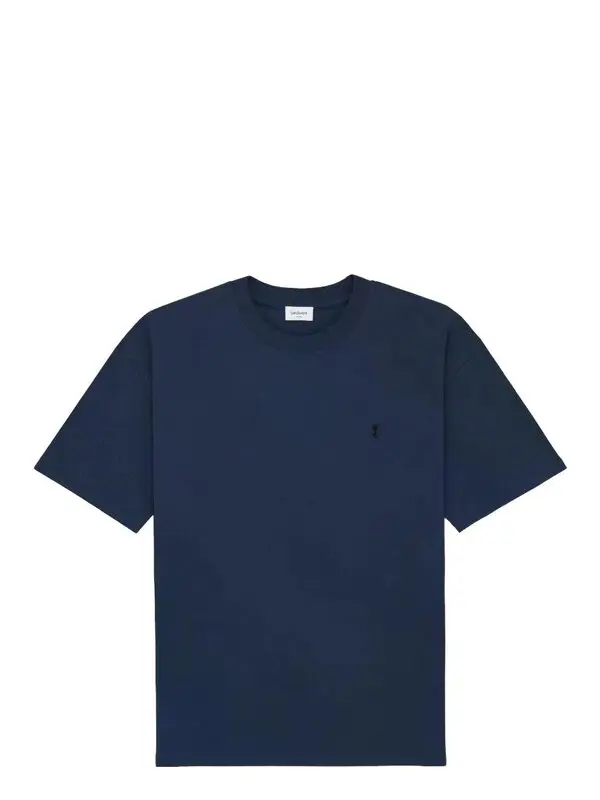 Saint Laurent Logo-embroidered Crew-neck T-shirt - Blue