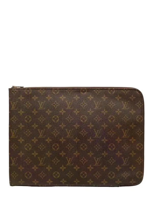 LOUIS VUITTON 1988 Monogram Poche Documents Portfolio - Brown